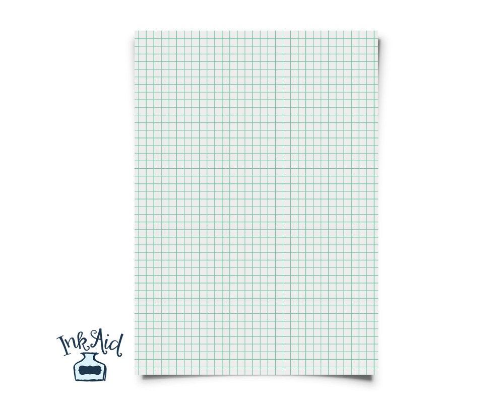 Print Your Own | COLORED GRID Graph Paper | 1/4 Inch Squares | PDF ...