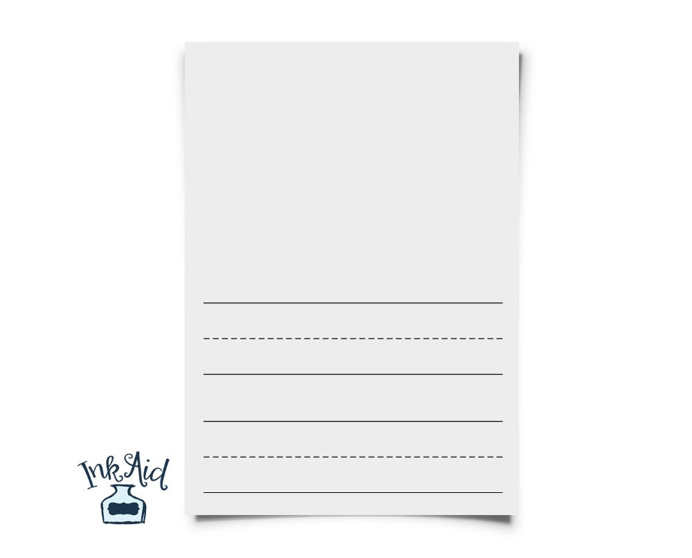Print Your Own | PRESCHOOL Teacher Writing Paper | Jumbo 1.5 Inch Rule ...
