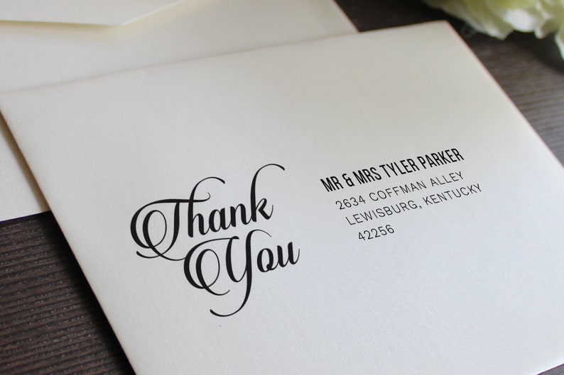 Thank You Envelope Address Word Template Printable Return - Etsy