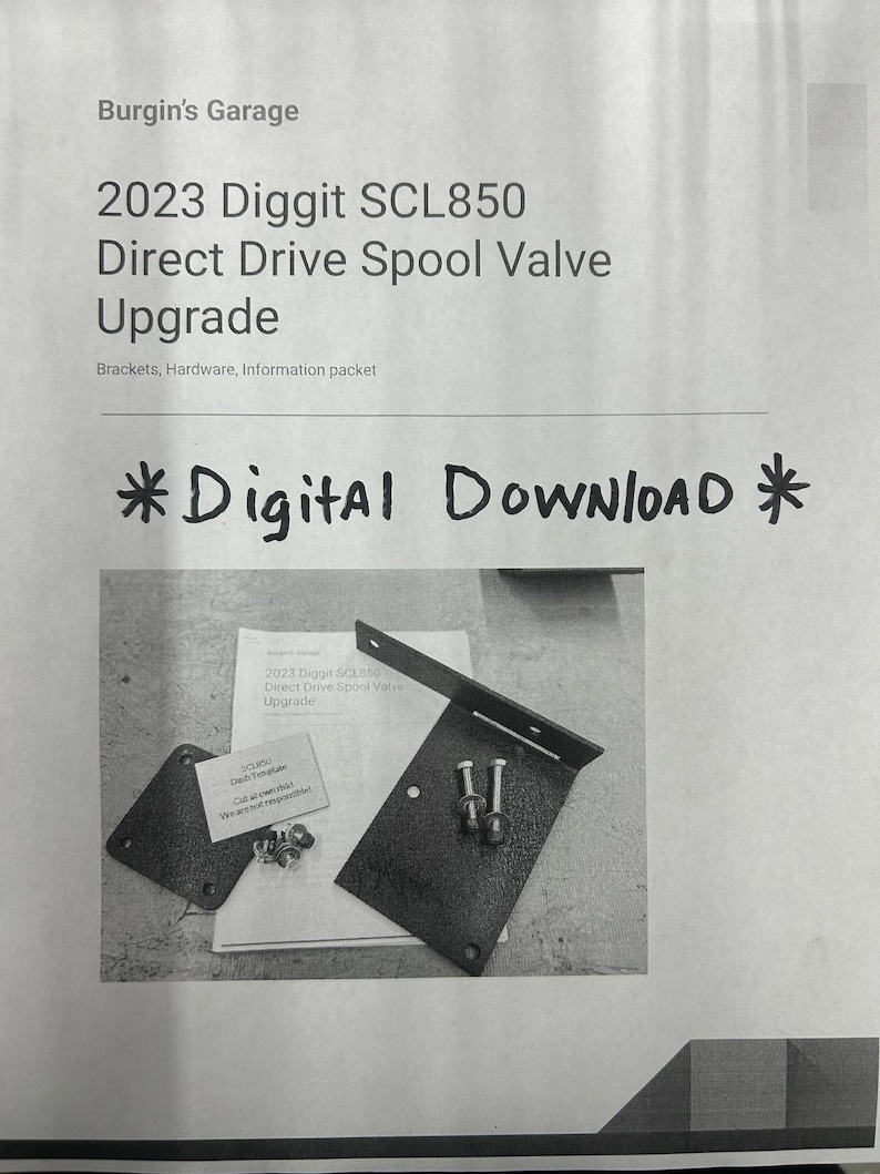 DIGITAL DOWNLOAD Diggit SCL850 Upgrade, Mini Skid Steer, Diggit, Svg ...