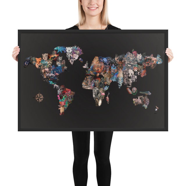 WanderWonderWorldMap - Etsy