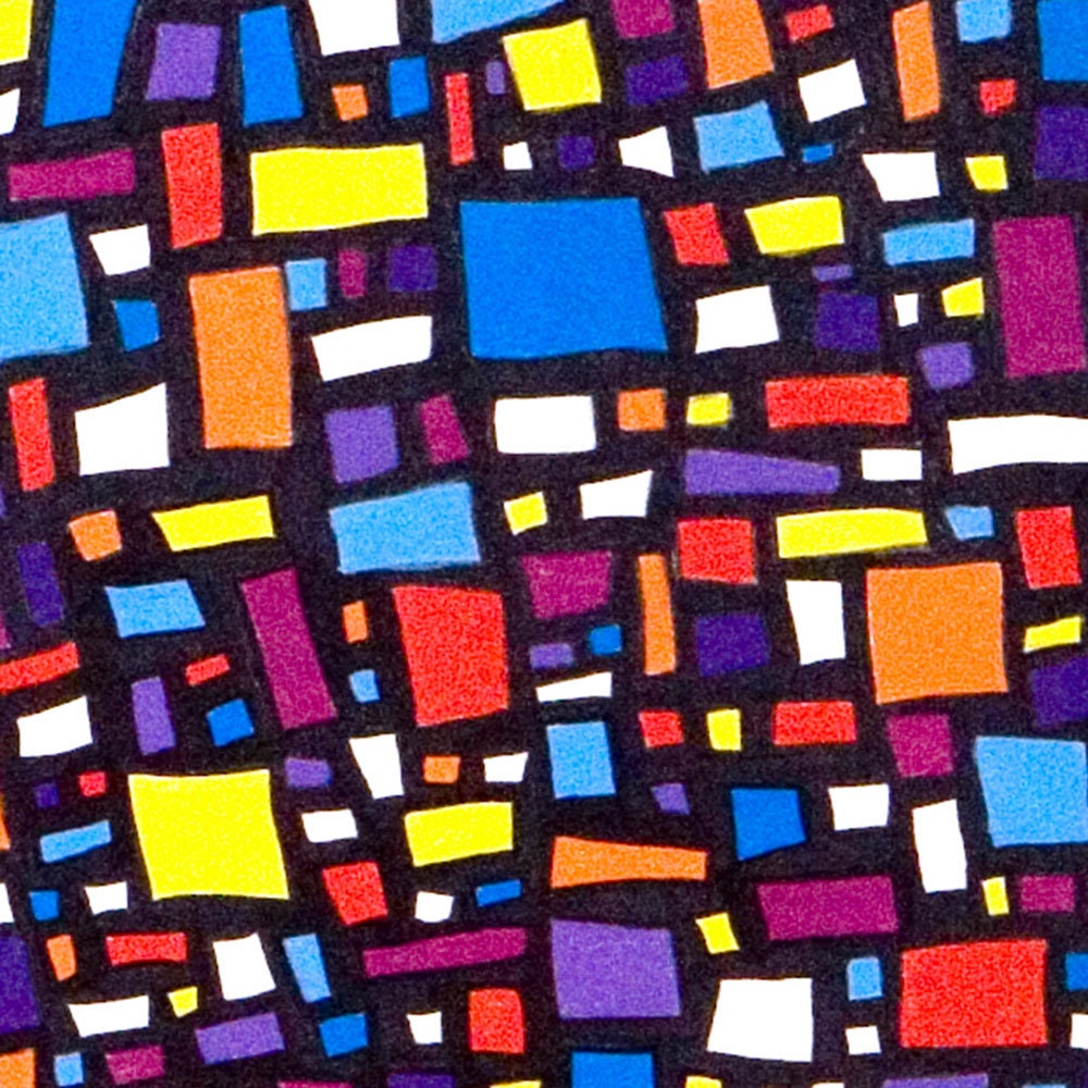 World Map Canvas Inspired by Mondrian Geometric Art | Etsy