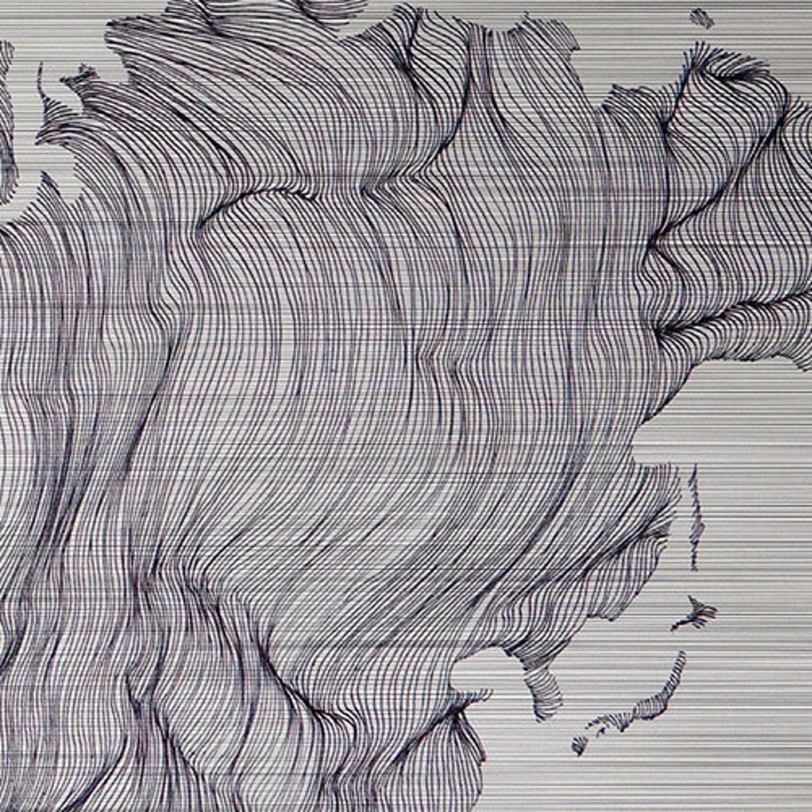 World Map on Aluminum Metal • Topography - Etsy