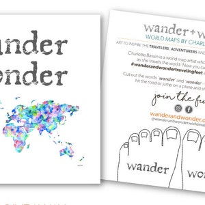 Wander Wonder World Map Temporary Tattoo - Etsy