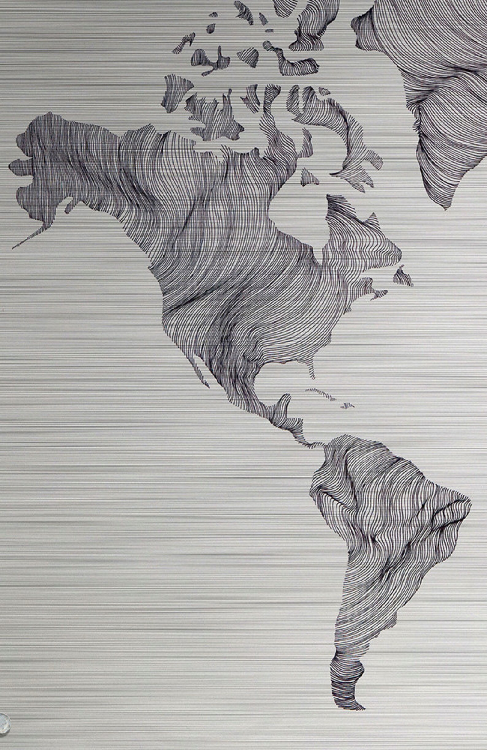 World Map on Aluminum Metal • Topography - Etsy