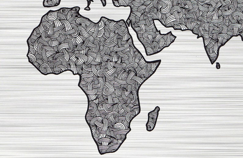 World Map on Aluminum Metal Interconnected - Etsy