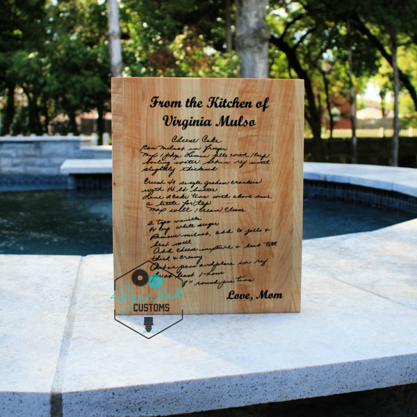 Custom Hand Writing Cutting Board - Etsy