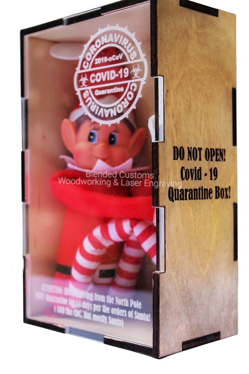Elf House Christmas Funny Christmas Elf Quarantine Box Elf - Etsy