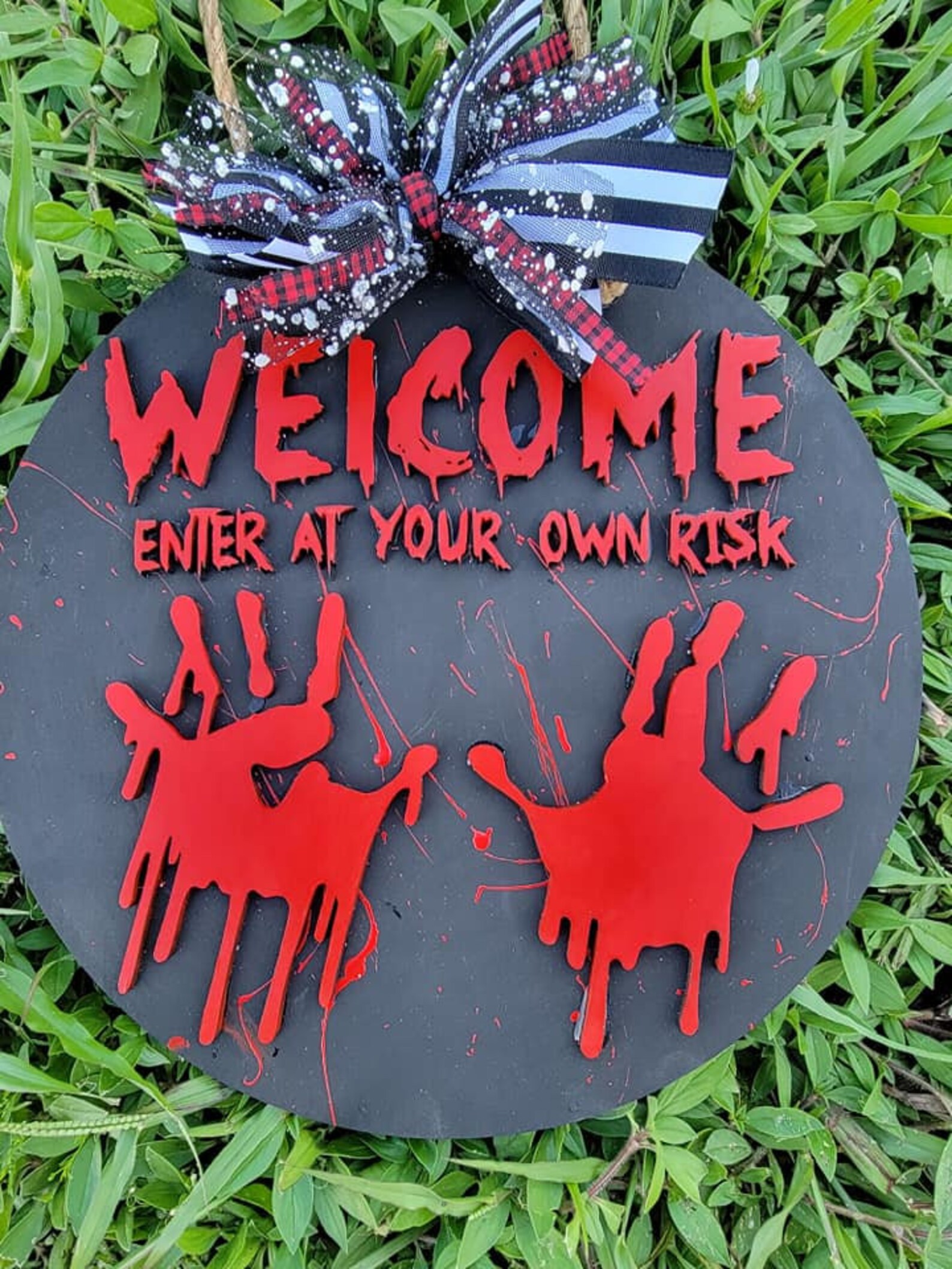 Halloween Digital File Enter at Your Own Risk Welcome Sign - Etsy