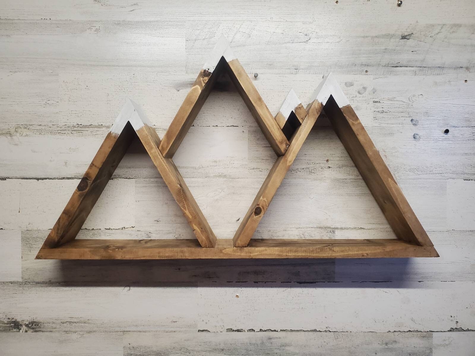 4 Peak Mountain Shelf Small Mountian Shelf Wood Mountain - Etsy