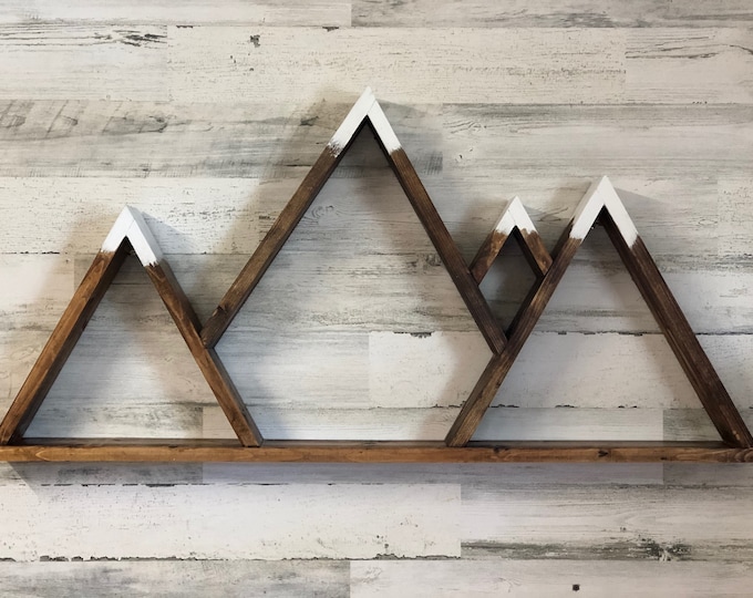 4 Peak Mountain Shelf | Nursery Shelving| Large Mountain Shelving ...