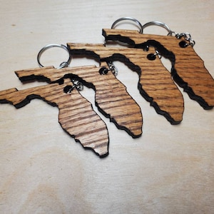 Florida "home" Keychain •laser Engraved Keychain •state Keychain - Etsy