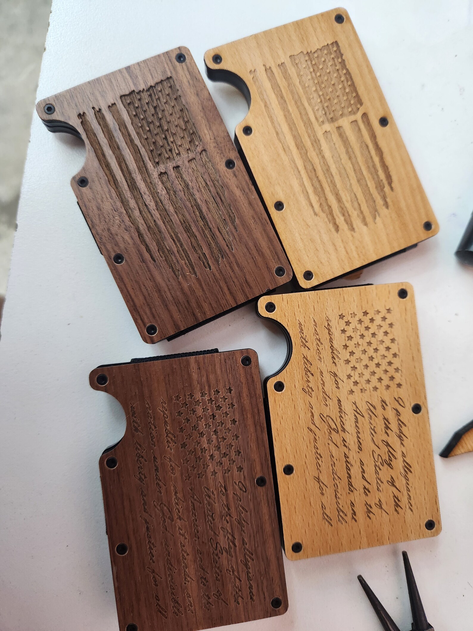 Tattered Flag and Pledge of Allegiance Flag Digital File - Laser Cut ...