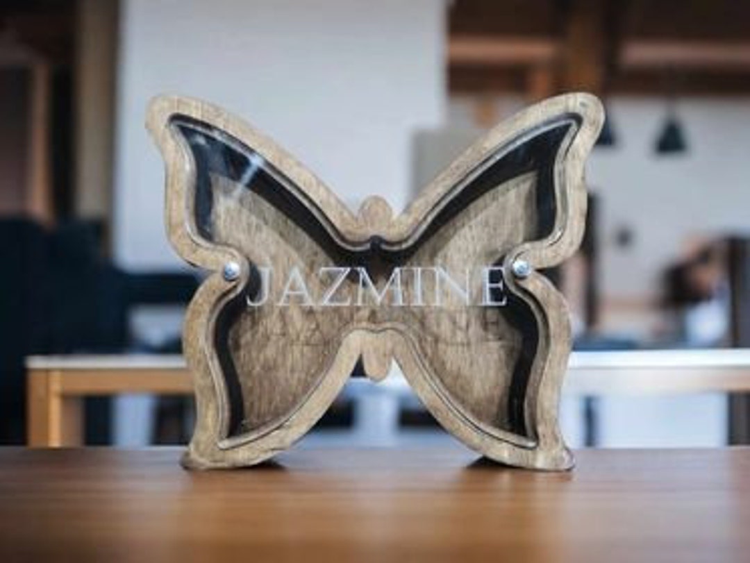 Butterfly Bank Digital Cut File Bank Laser Cut File Laser - Etsy