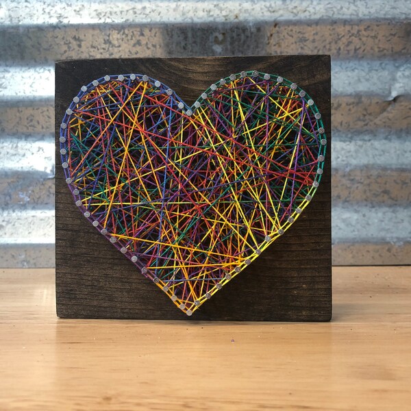 Heart String Art - Etsy