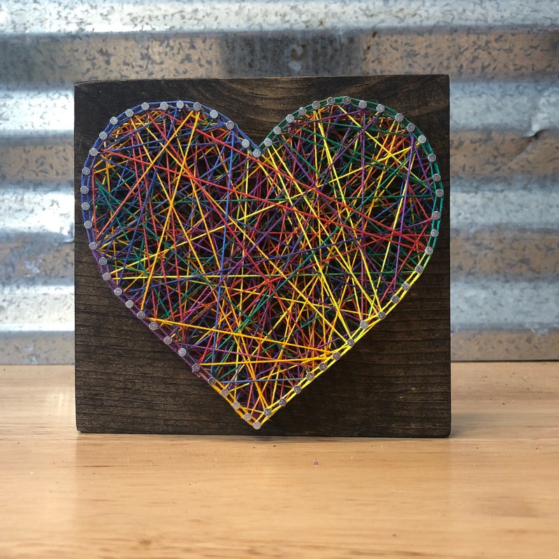 Heart String Art - Etsy