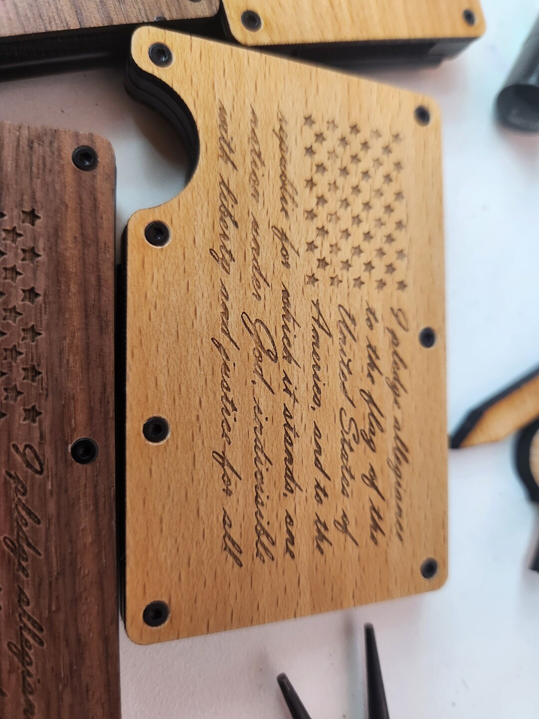 Tattered Flag and Pledge of Allegiance Flag Digital File - Laser Cut ...