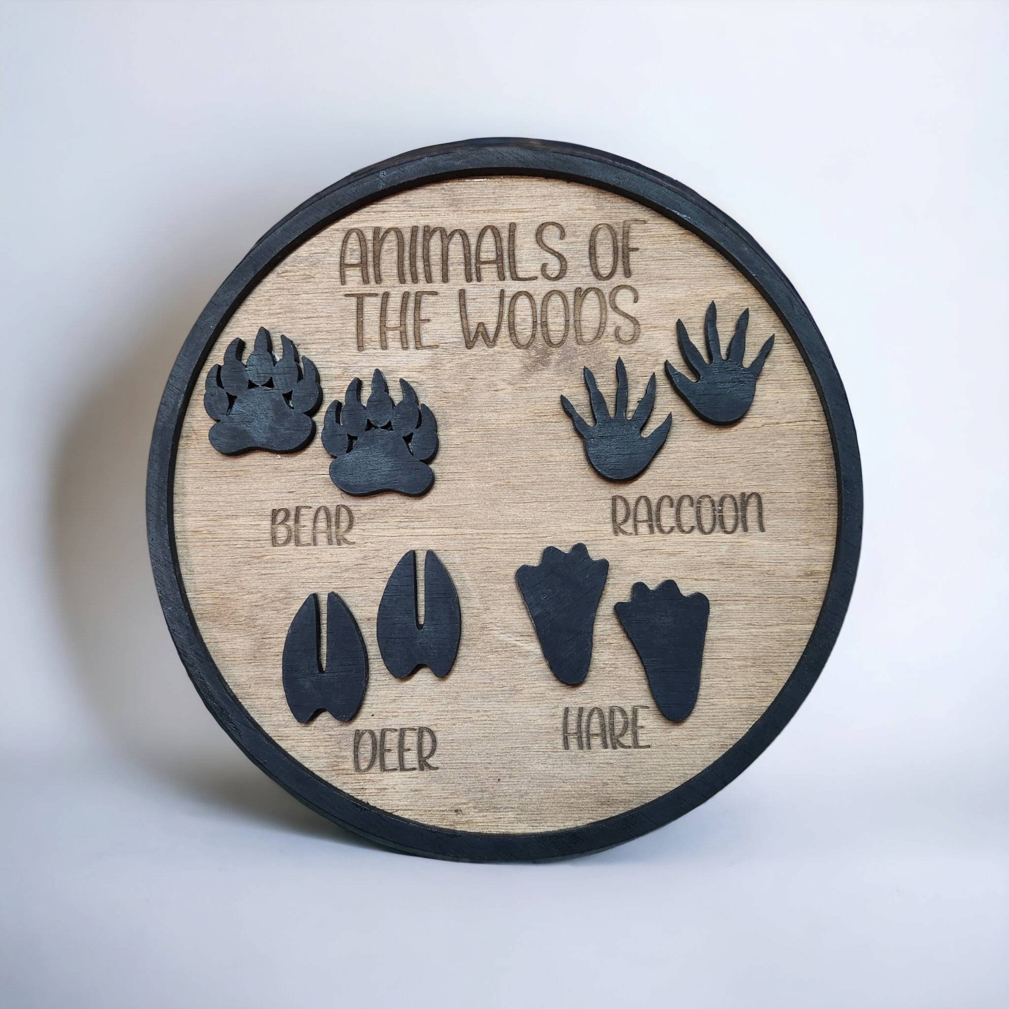 Animals in the Woods Nursery Sign• Woodland Animal Tracks • Forest ...