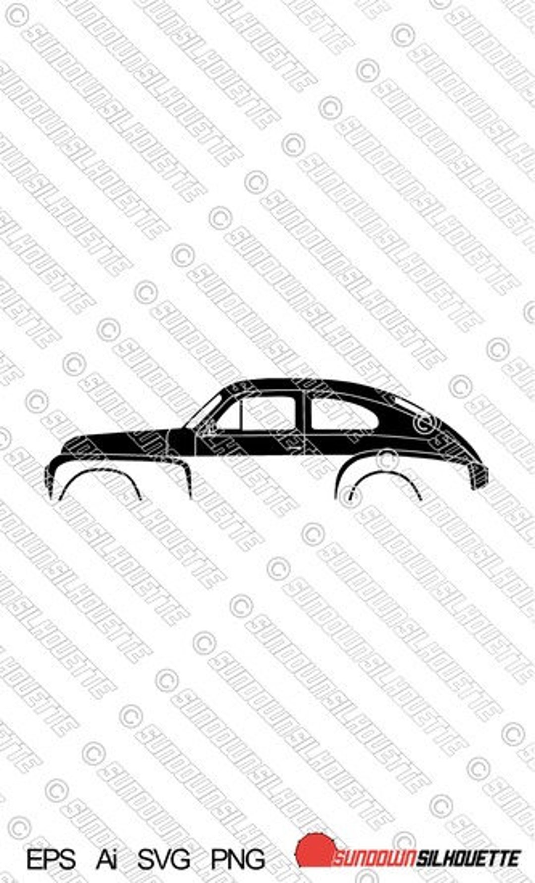 Digital Download Car Vector Graphic Volvo PV544 1958-1966 EPS SVG Ai ...
