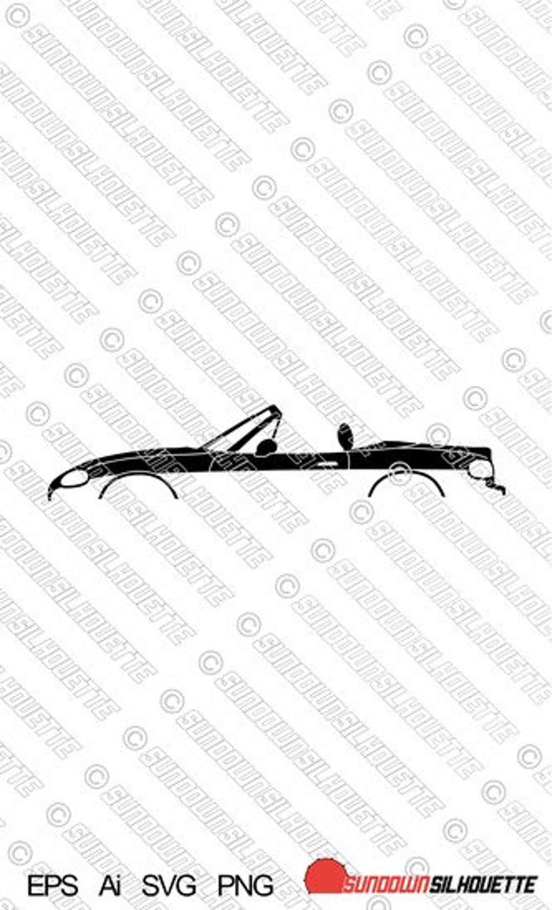 Digital Download Vector Graphic Mazda Miata MX5 NB Roadster EPS SVG Ai ...