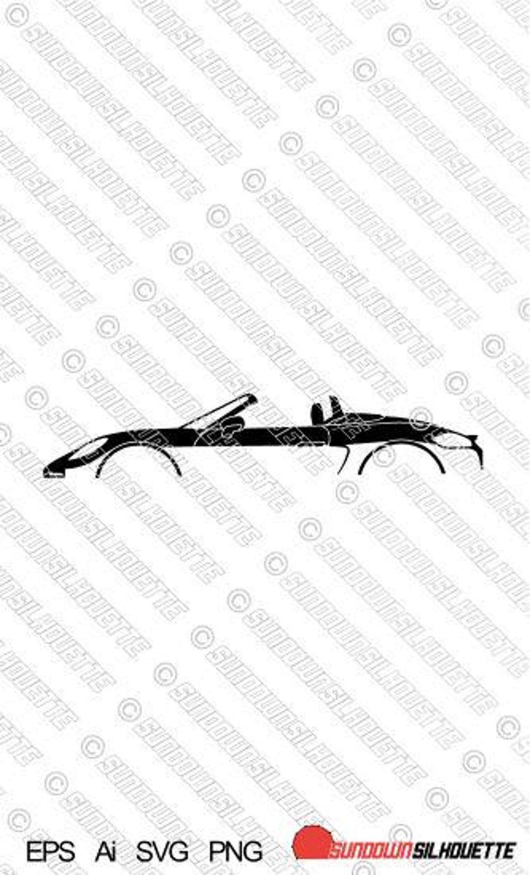 Digital Download Vector Graphic Porsche 718 Boxster 982 EPS SVG Ai Png ...