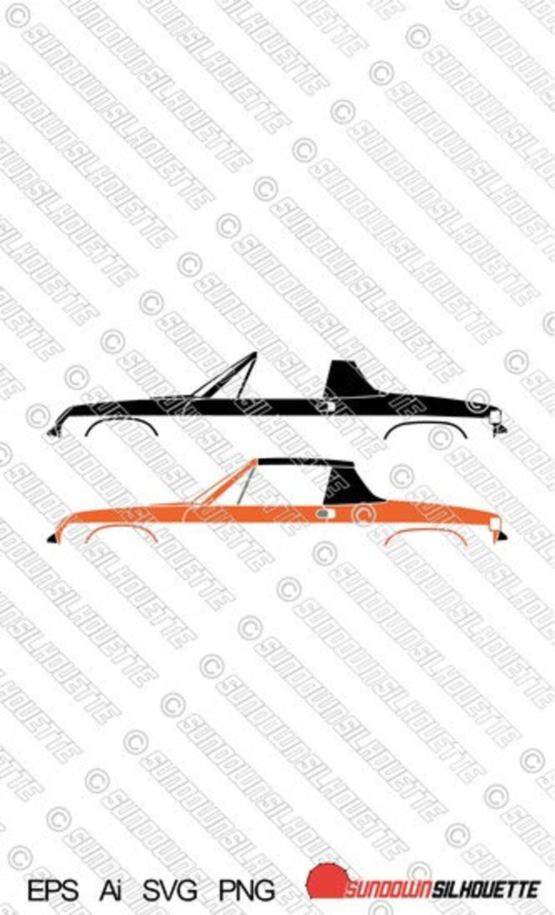 Digital Download Vector Graphic - Porsche 914 | EPS | SVG | Ai | Png - Etsy