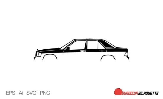 Digital Download Vector Graphic the Mercedes 190e EPS SVG Ai Png - Etsy