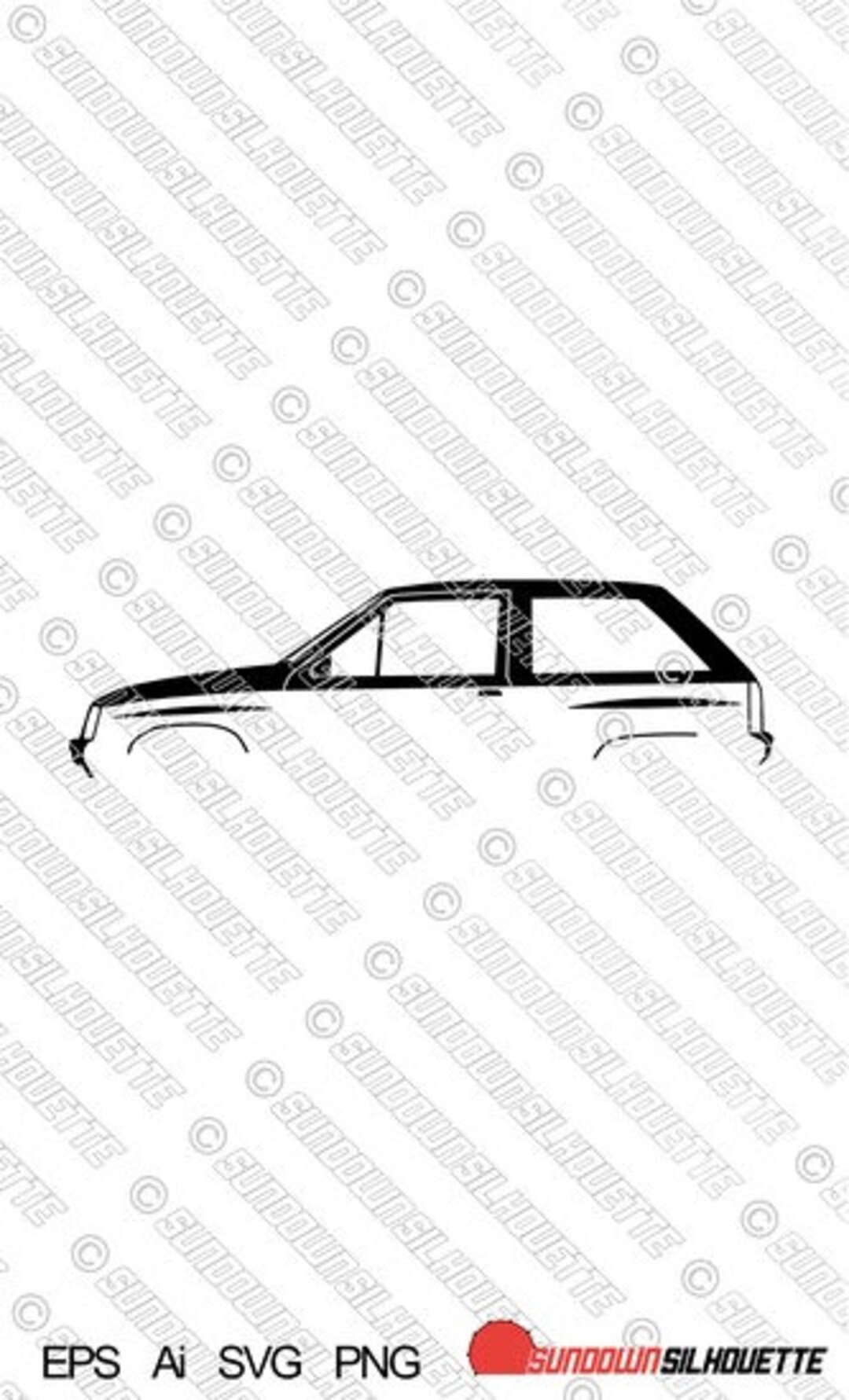 Digital Download Vector Graphic - Opel Corsa A / Vauxhall Nova 3-door ...
