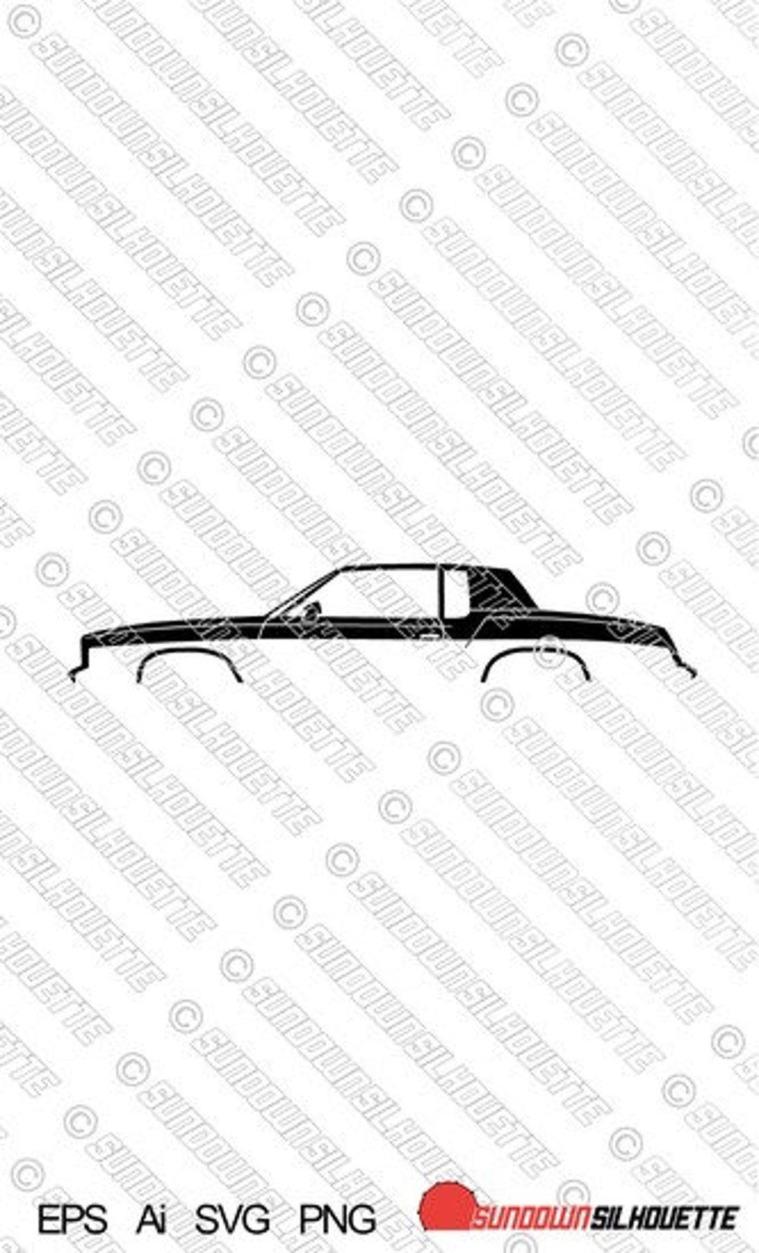 Digital Download Car Silhouette Vector - Oldsmobile Cutlass Supreme ...