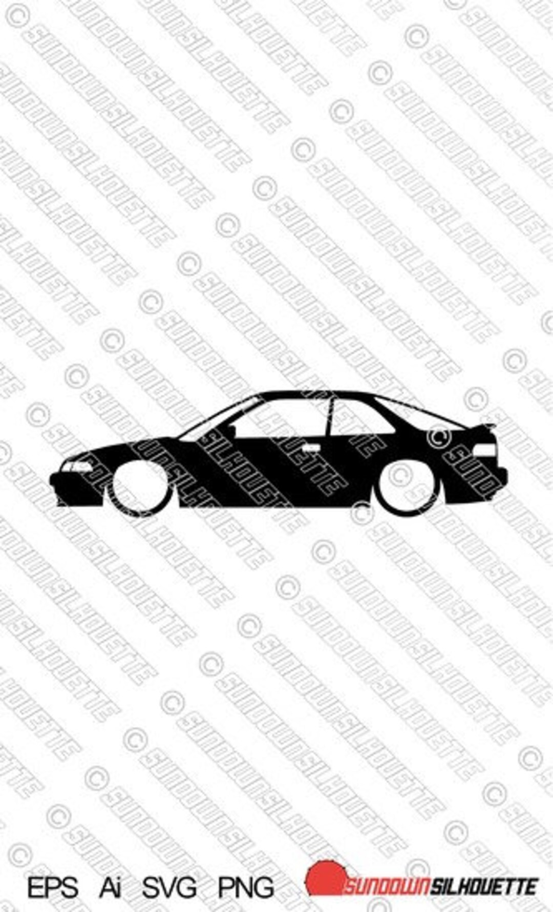 Digital Download Vector Graphic Lowered Acura Integra DB2 GSR 2nd Gen ...