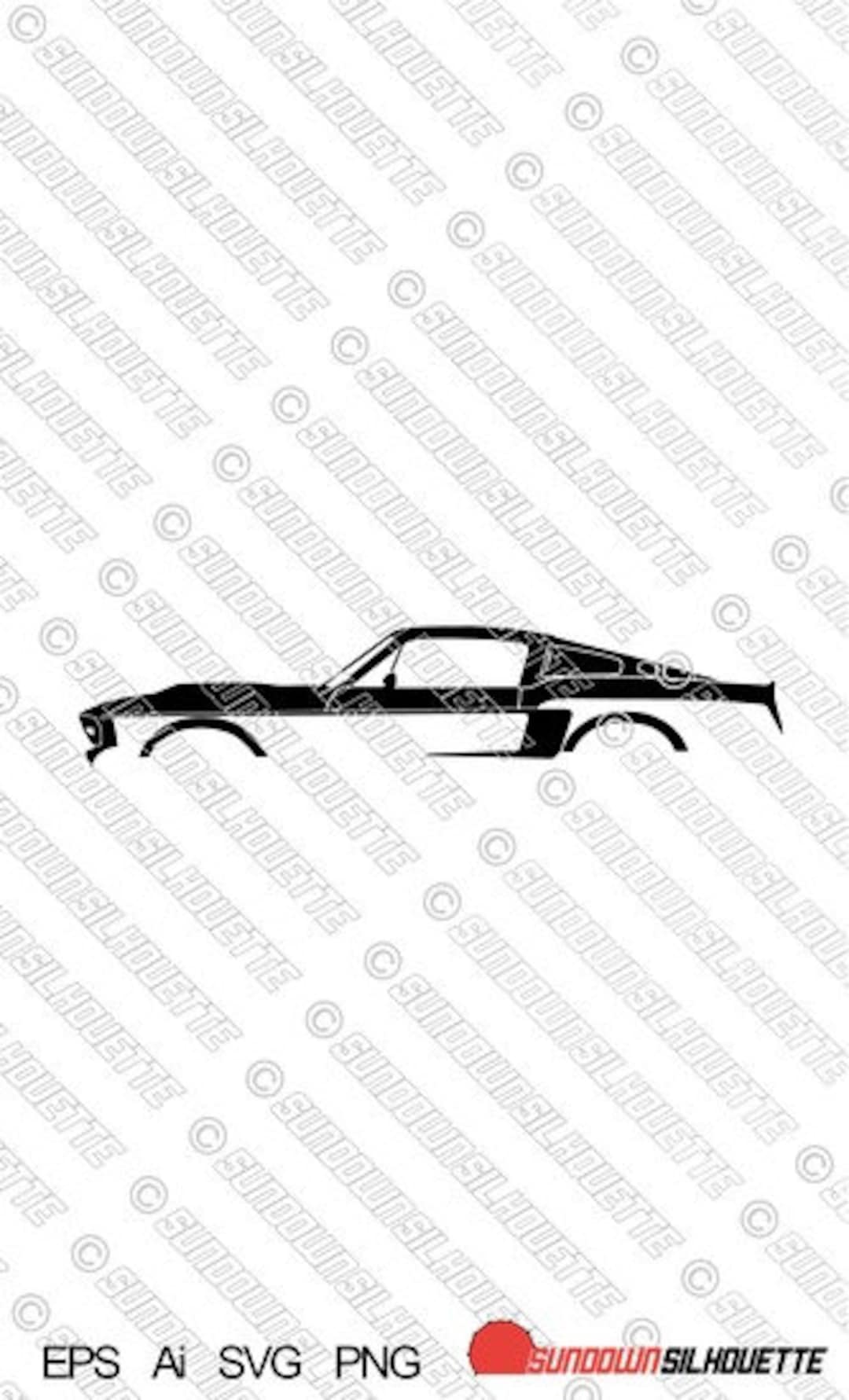 Digital Download Vector Graphic Ford Mustang Shelby GT500 E EPS SVG Ai ...