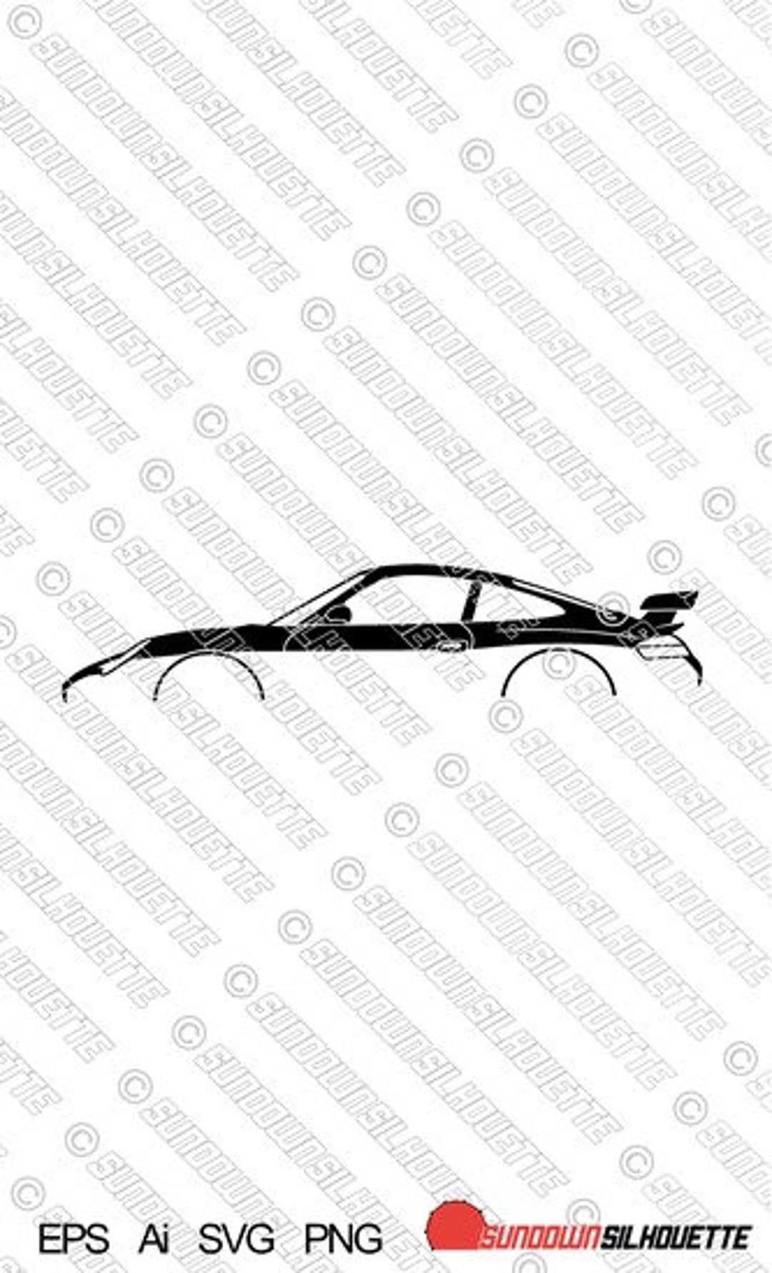 Digital Download Vector Graphic Porsche 911 GT3 RS 996 EPS SVG Ai Png ...