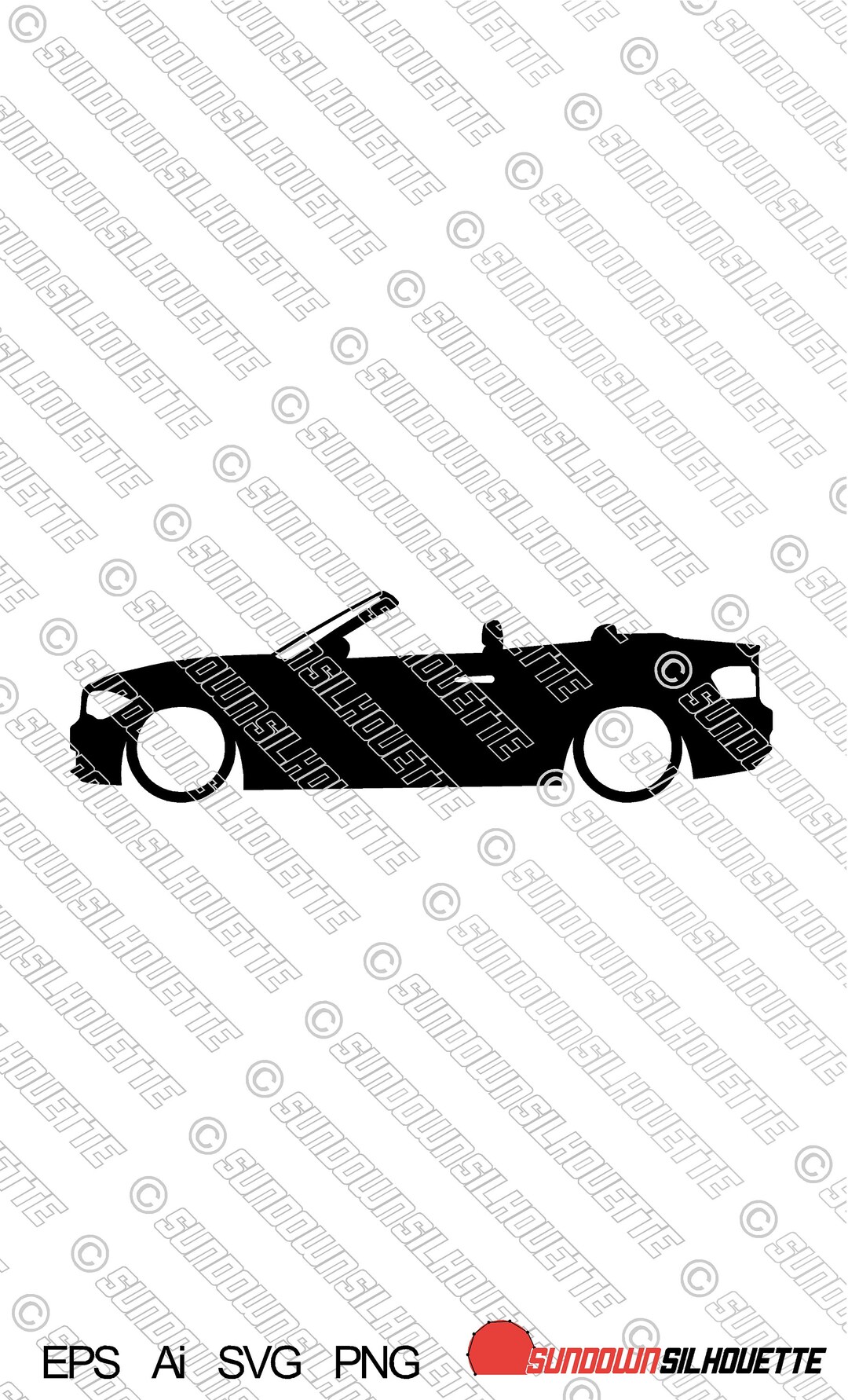 Digital Download Vector Graphic Lowered BMW E88 1-series Convertible ...