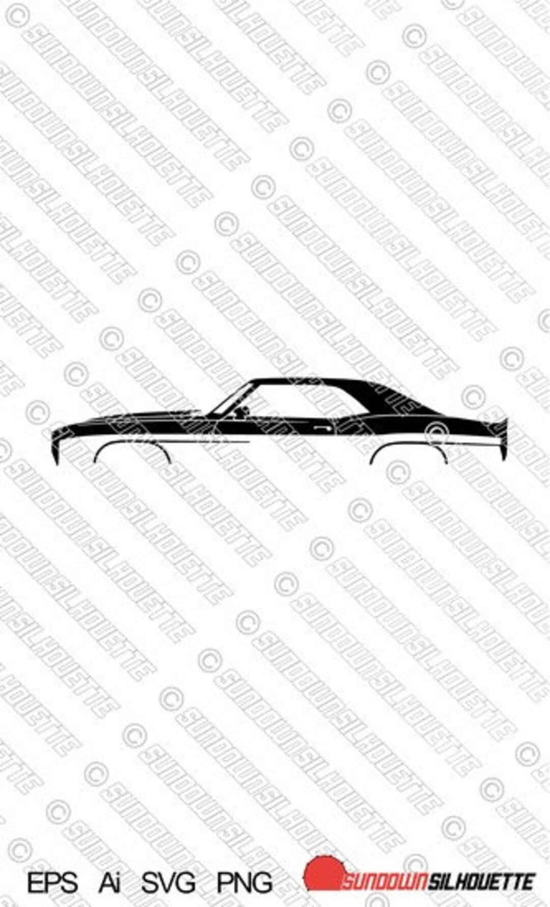 Digital Download Vector Graphic 1968-1969 Chevrolet Camaro 1st Gen EPS ...