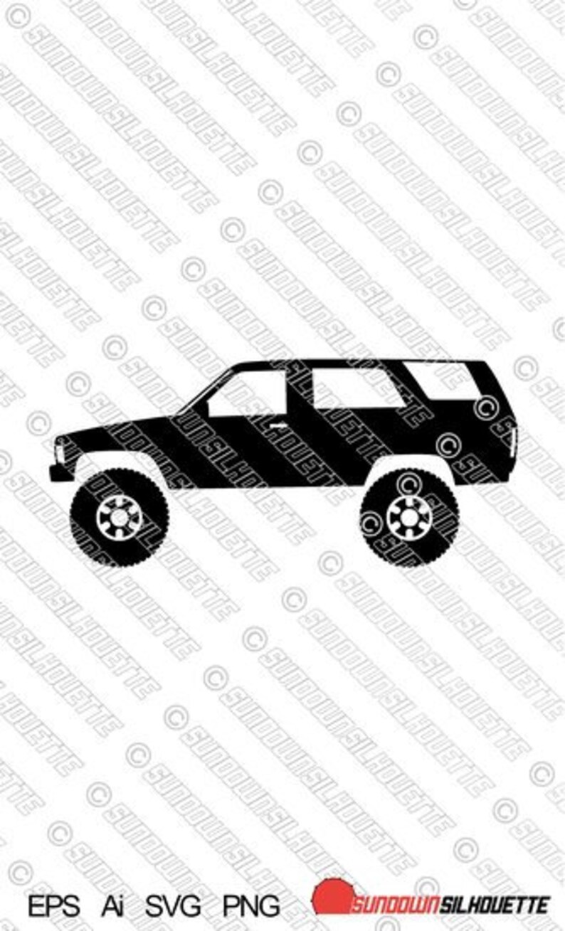 Digital Download Vector Graphic Lifted Toyota 4runner 1st Gen N60 1984 ...