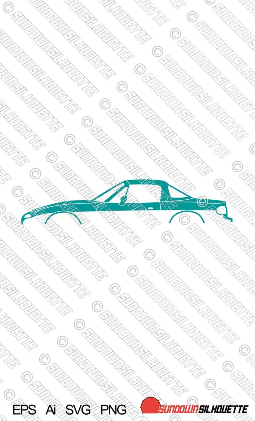 Digital Download Vector Graphic Mazda Miata MX5 NA Hardtop Roadster EPS ...