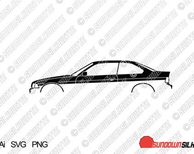 BMW E36 Outline Vector - .SVG, .PDF, .png - Etsy Canada