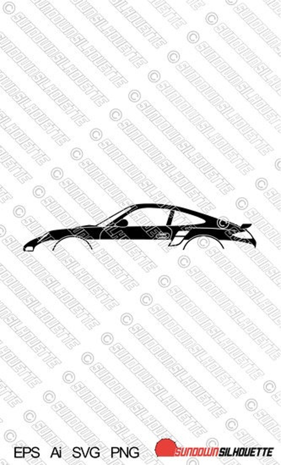 Digital Download Vector Graphic Porsche 911 Turbo 997 EPS SVG Ai Png - Etsy