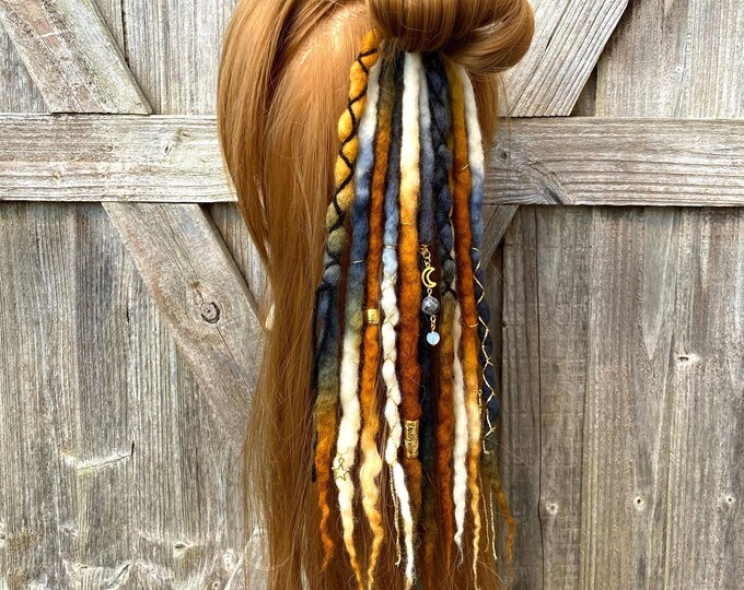 Copper Moon Gemstone Dreadlock Ponytail 16 Inches Hair Fall Festival ...