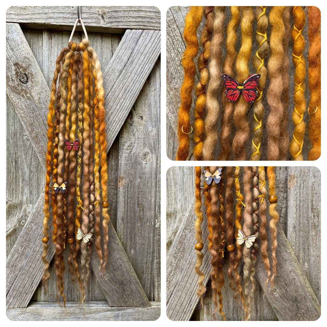 Butterfly Dreadlock Ponytail Dreadlocks Dread Fall Festival Hippie Boho ...