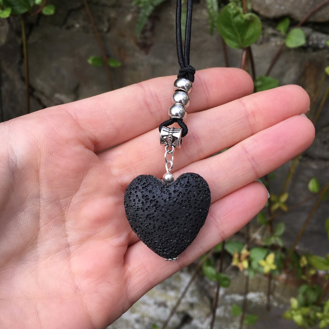Heart Lava Stone Essential Oil Car Diffuser - Lava Rock Diffuser ...