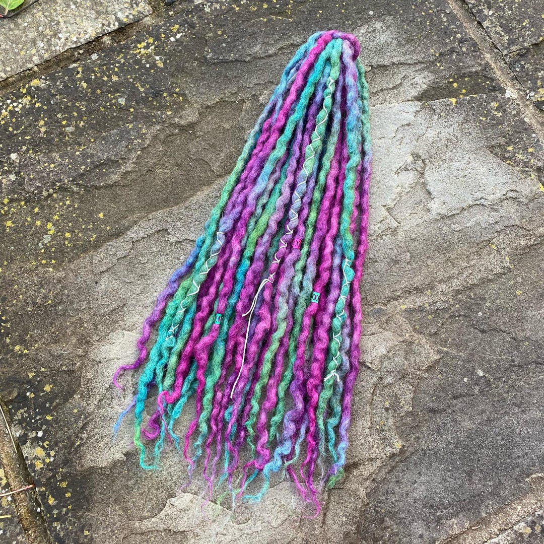 Custom - Double Ended Wool Dreadlocks - Midnight Moss - Dreadlock ...
