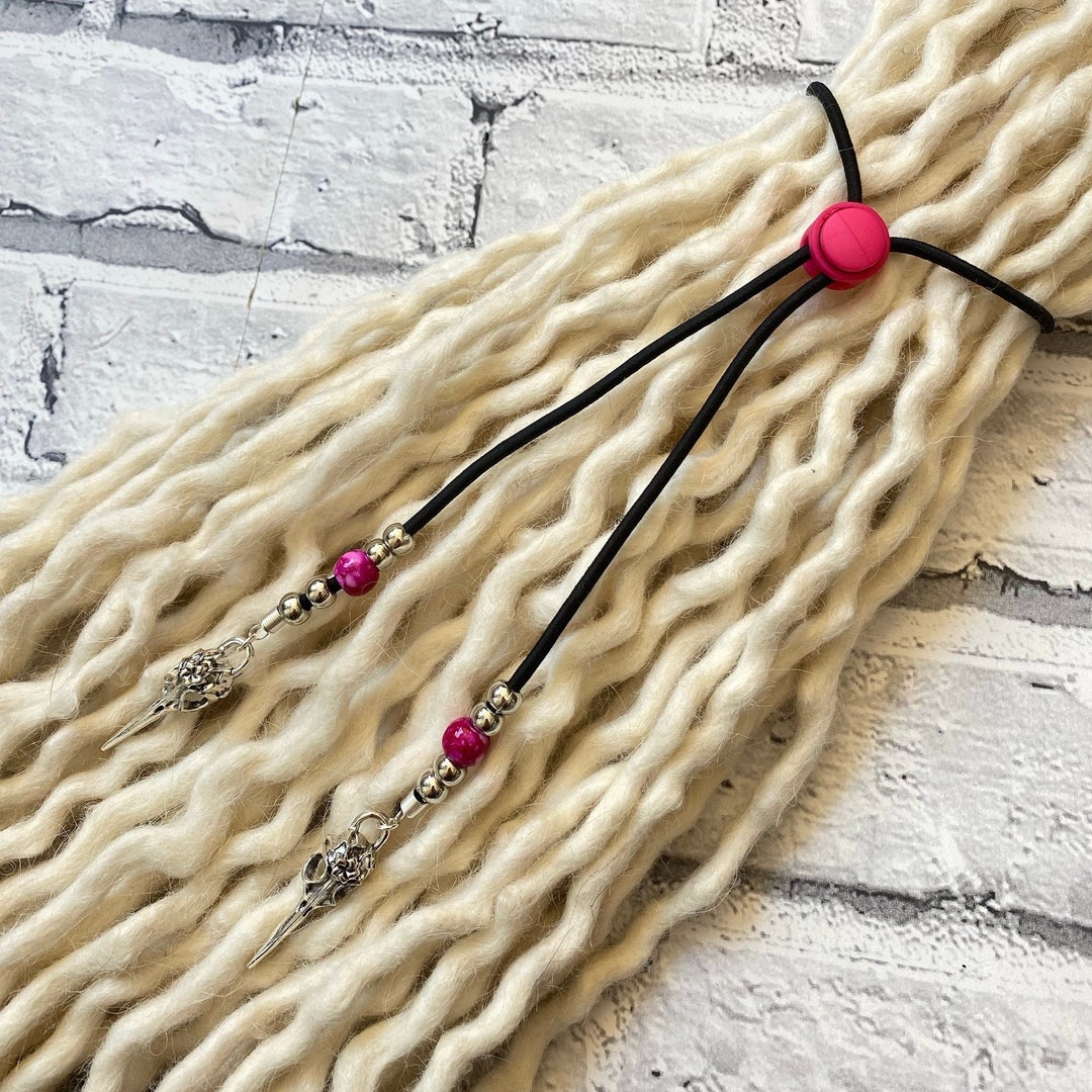 Bird Skull Dreadlock Hair Tie, Dread Holder, Loc Tie, Hair Tie - Etsy
