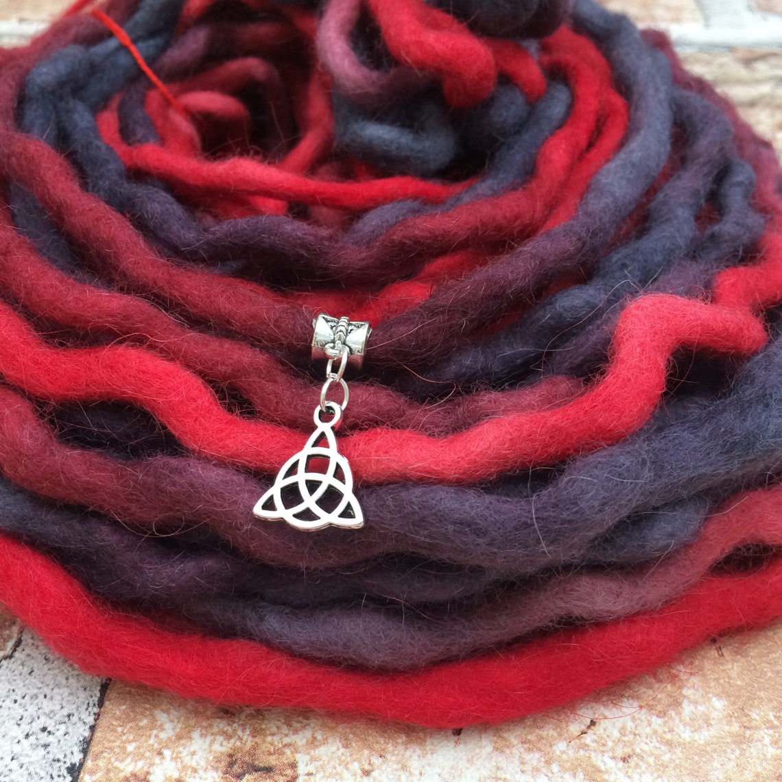 Custom Dreadlocks Cherry Red & Charcoal Double Ended Wool - Etsy UK