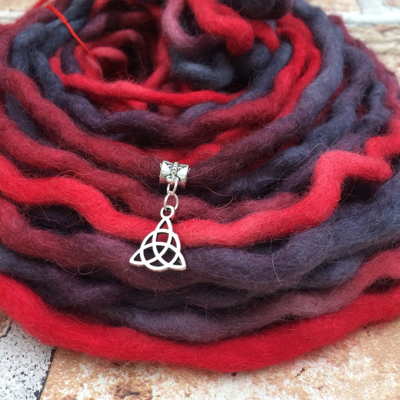 Custom Dreadlocks Cherry Red & Charcoal Double Ended Wool - Etsy UK