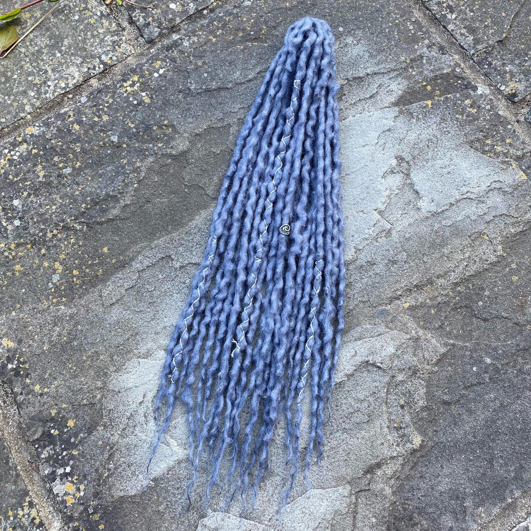 Custom - Single Ended Dreadlocks - Pewter - Wool Dreadlock Extensions ...