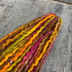 Custom Dreadlocks - Rich Autumn Double Ended Wool Dreadlocks, Full Head ...