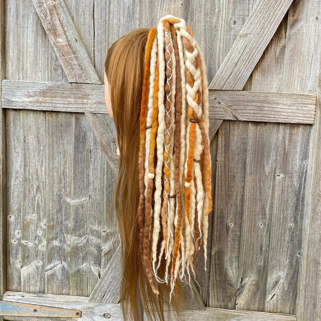 Cinnamon Spice - Mini Dreadlock Claw Clip - 23 Inches - Clip in ...