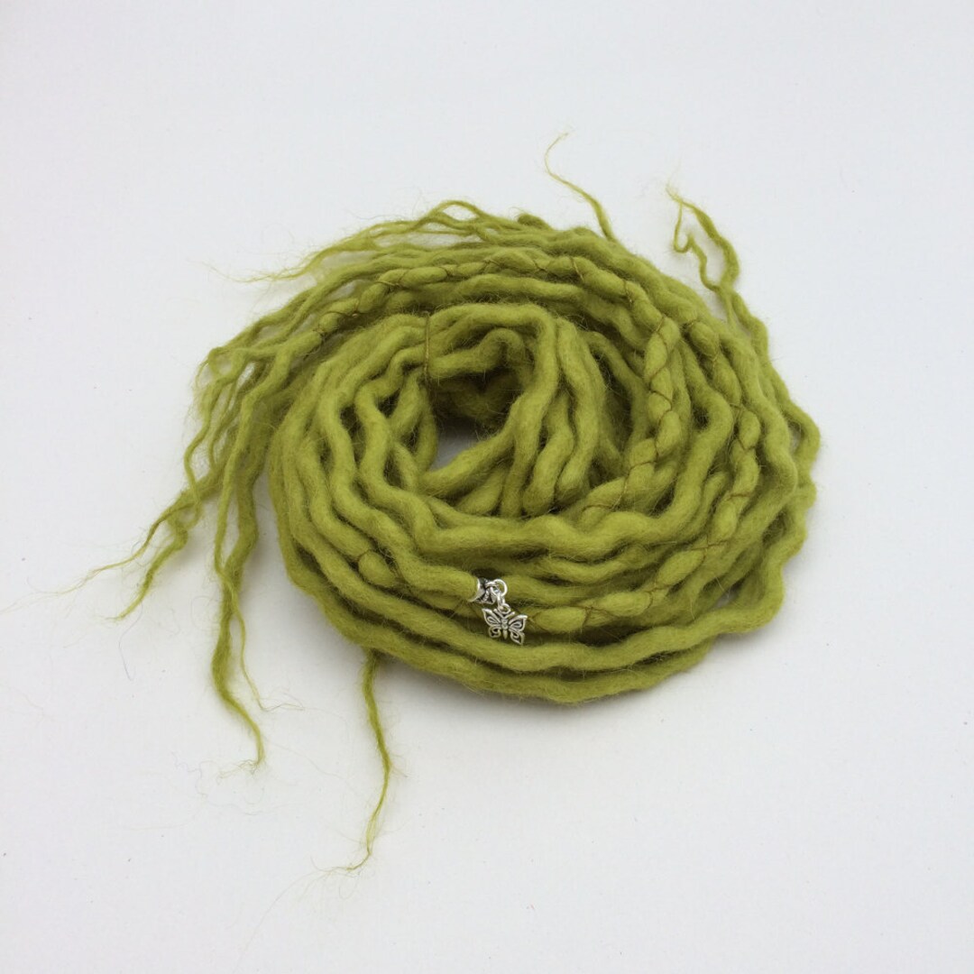Custom Dreadlocks - Olive Green - Double Ended Wool Dreadlocks, Full ...