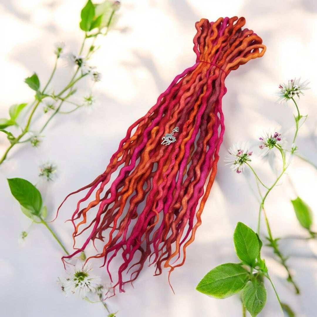 DE Natural Wool Dreadlocks Fire Hair Accessories - Custom Lengths and ...